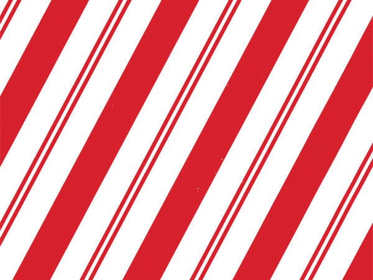 Pack of 1, Cane Candy Stripe 30" x 417' Half Ream Roll Gift Wrap for ...
