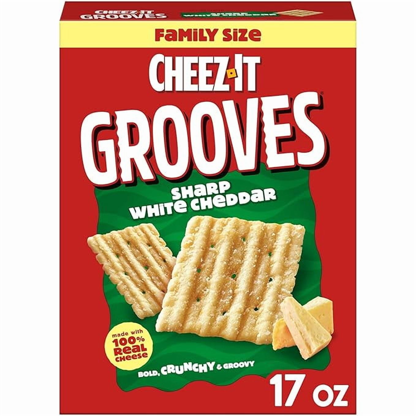 Pack of 1 Cheez-It Grooves Crunchy Cheese Crackers, Snack Crackers ...