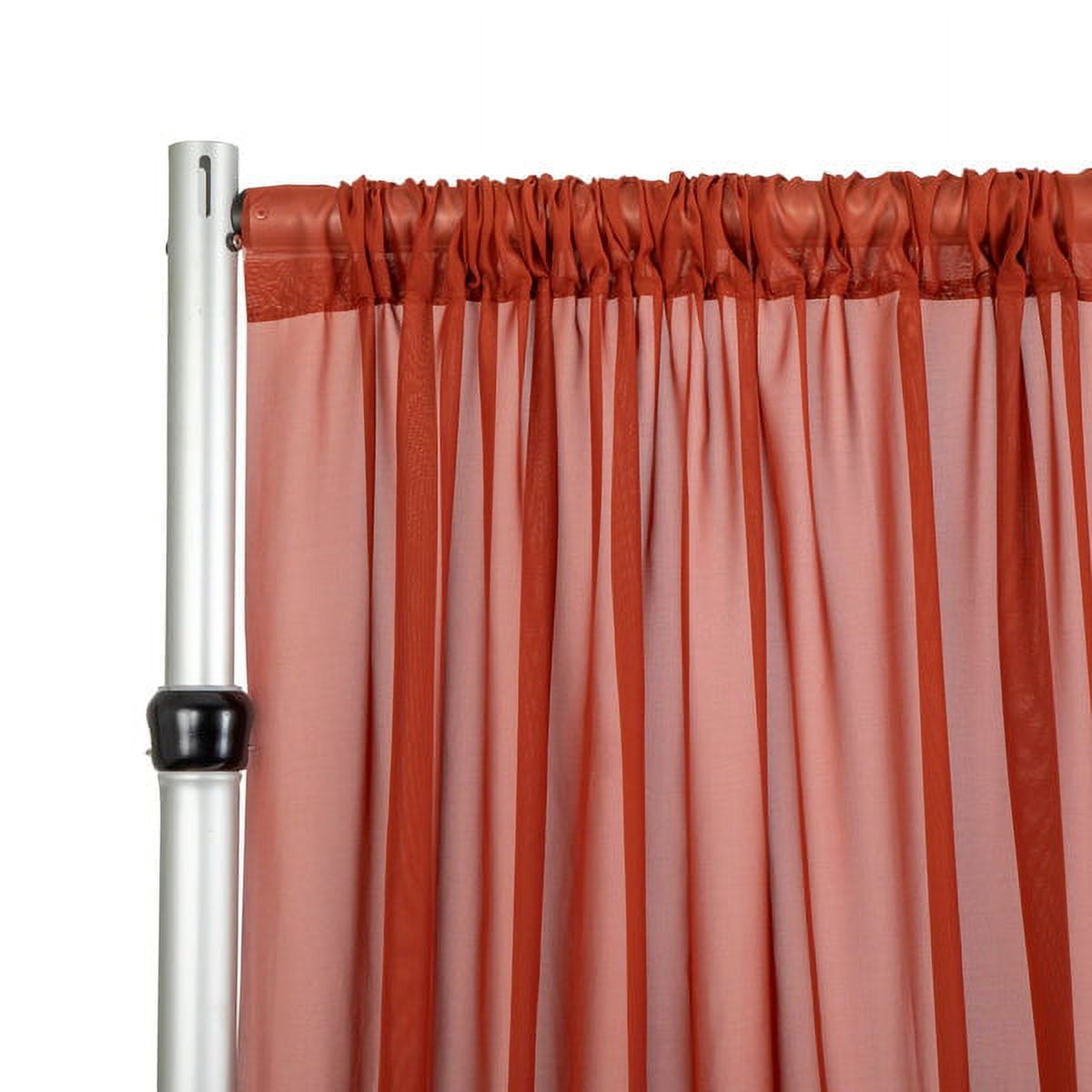 Pack of 1, Chiffon Curtain Drape 12Ft H X 58" W Panel - Rust for ...