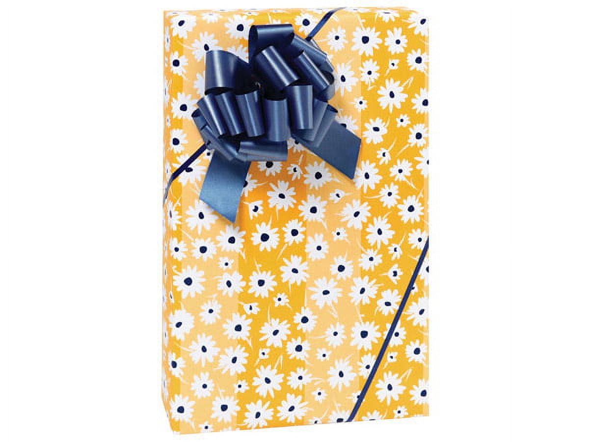 Pack of 1, Daisy Gift Wrapping Paper, 24"X85' Roll for Birthdays ...