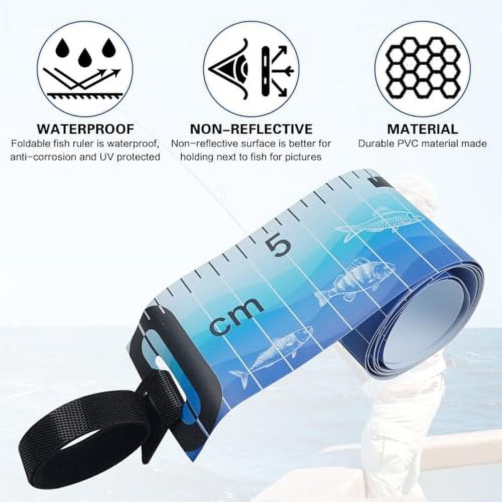 Pack of 1 Foldable Fishing Tape Measure Waterproof Fishing Length Ruler ...
