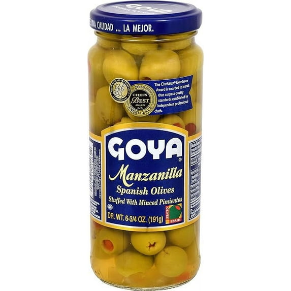 Pack of 1 Goya Manzanilla Spanish Stuffed With Minced Pimientos, Olive ...