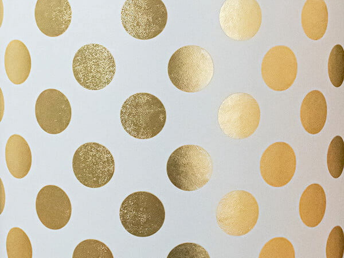 Pack of 1, Large Gold Dots Wrapping Paper 26" x 833', Full Ream Roll ...