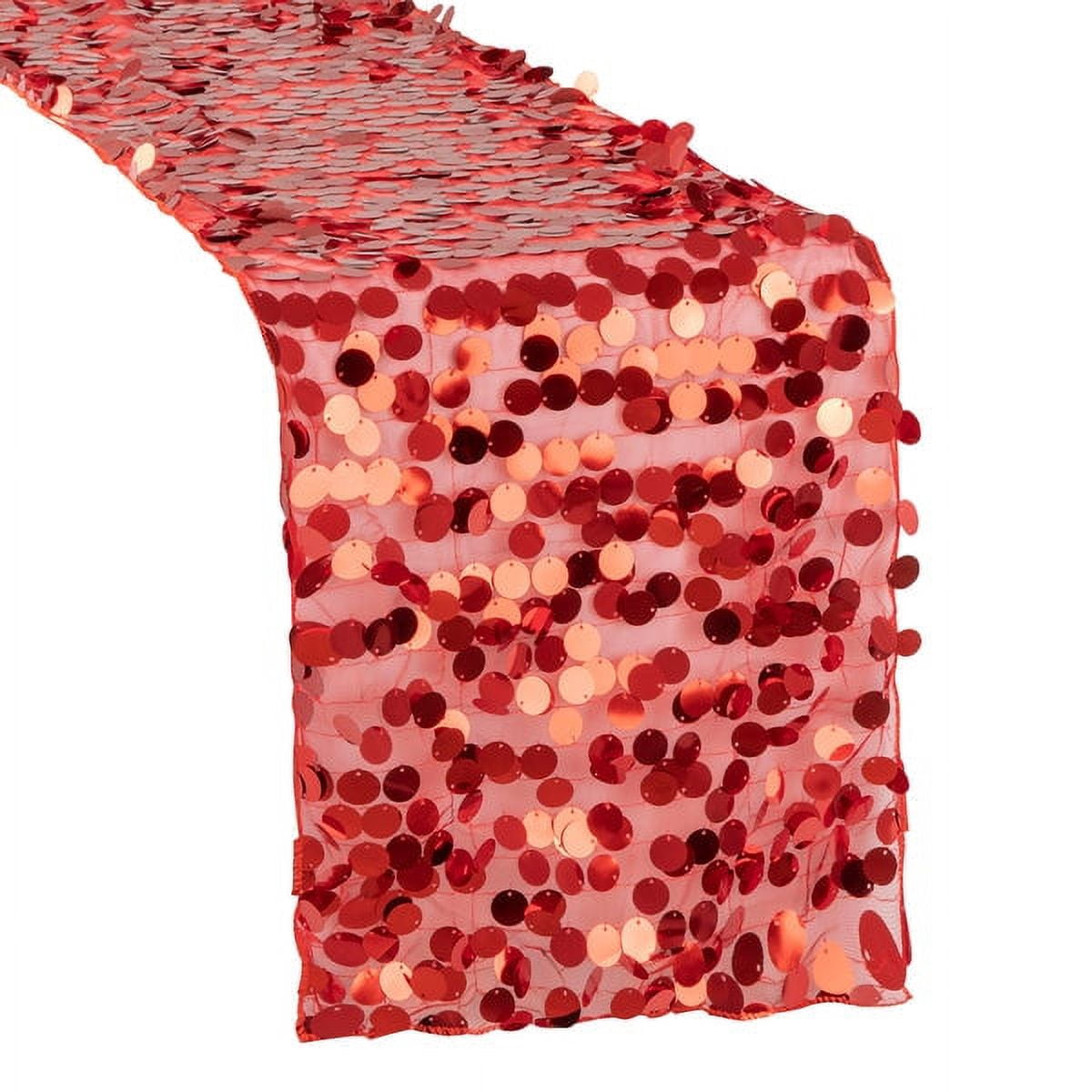 Pack of 1, Large Payette Sequin Table Runner - Red for Wedding ...