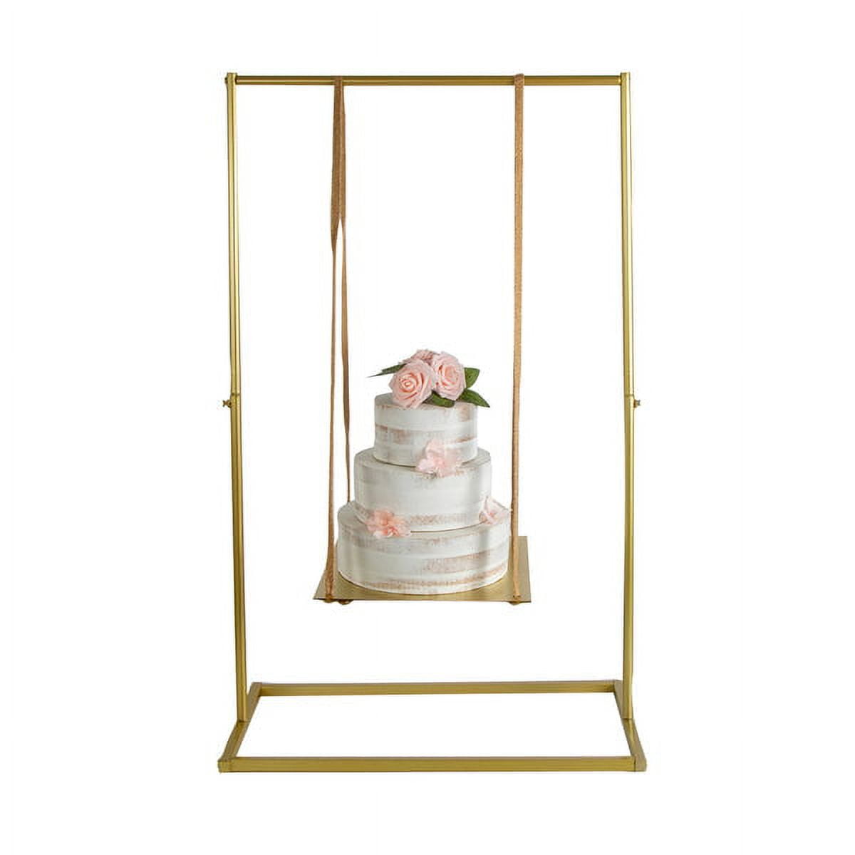 Pack of 1, Metal Cake Stand Swing - Gold for Wedding Dessert Table ...