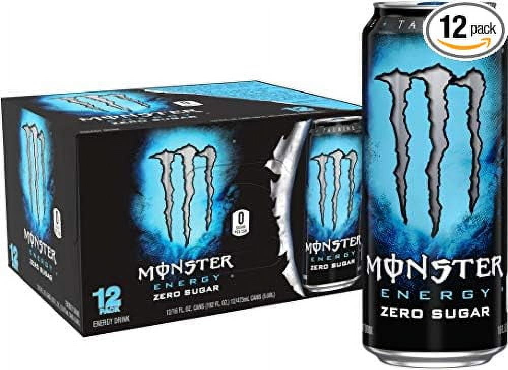 Pack of 1 Monster Energy Zero Sugar, Low Calorie Energy Drink, 16 Ounce ...