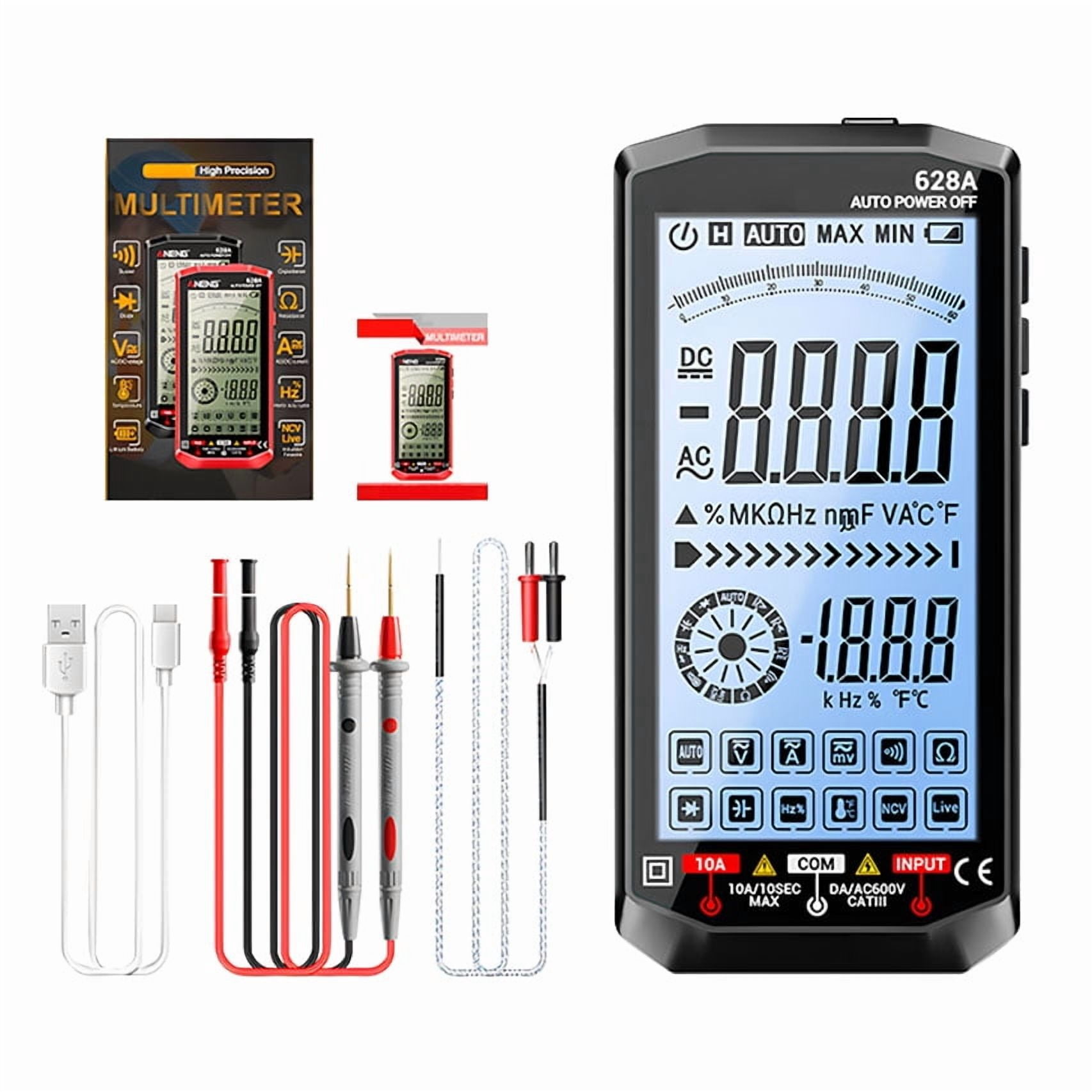 Pack of 1 Multifunctional Digital Multimeter Including Auto Ranging ...