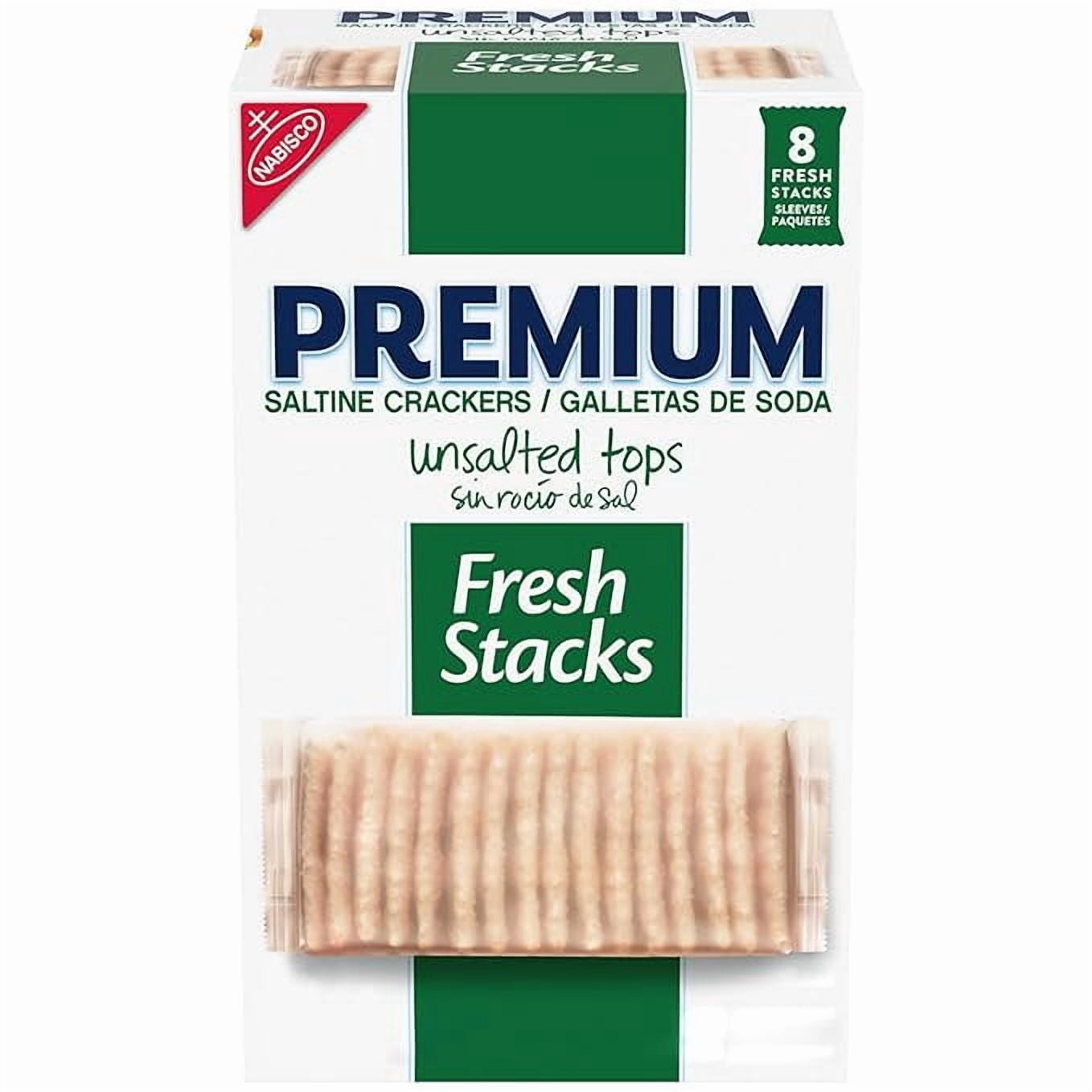 Pack of 1 Premium Fresh Stacks Unsalted Tops Saltine Crackers, Travel ...