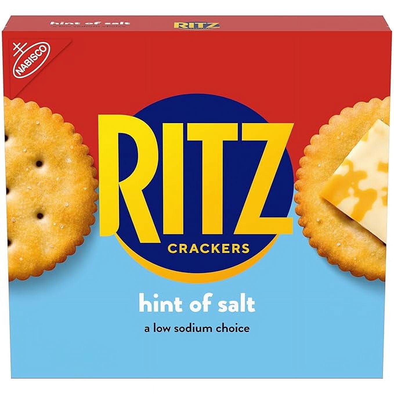 Pack of 1 RITZ Hint of Salt Crackers, Snacks for Kids and Adults, Lunch ...