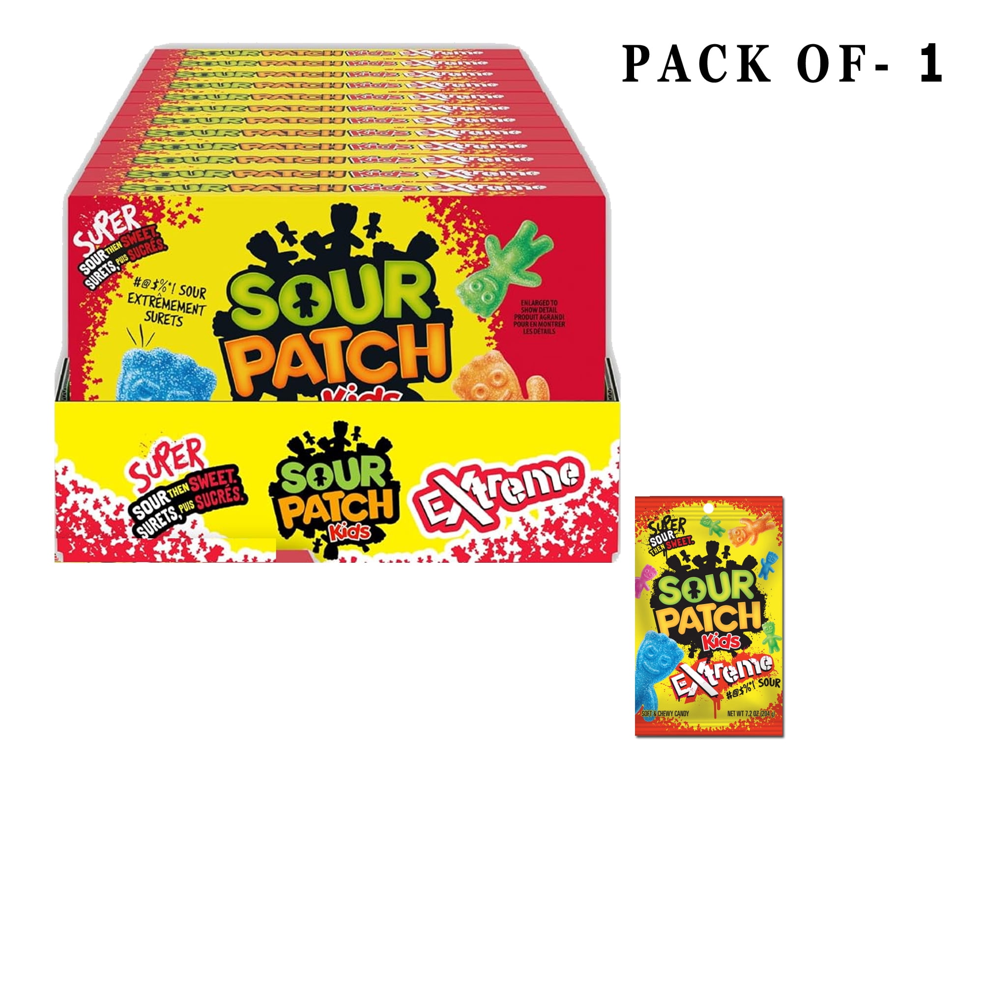 Pack of 1 Sour Patch Kids Extreme | 7.2 oz Per Candy | Buy From ...