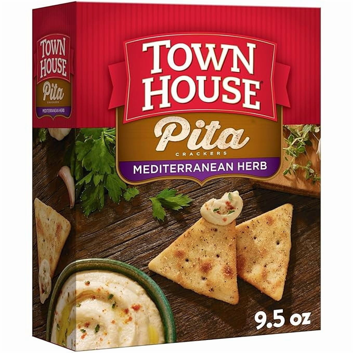 Pack of 1 Town House Pita Crackers Oven Baked Crackers, Party Snacks ...