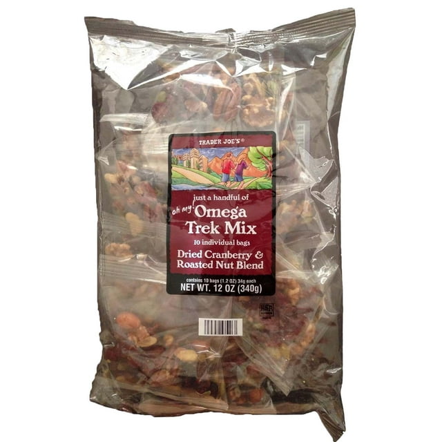 Pack of 1 Trader Joe's Omega Trek Mix | Nutritious & Flavorful Snack ...