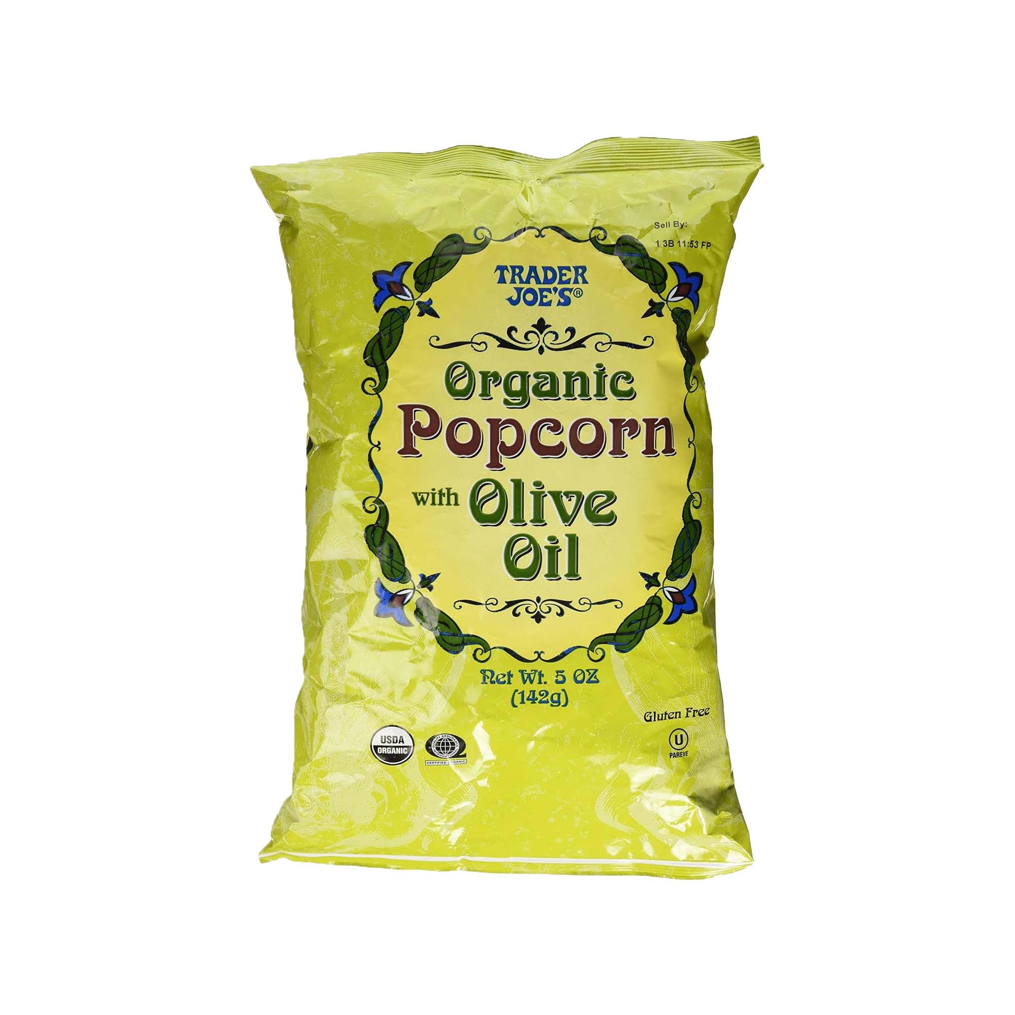 Pack of 1 Trader Joe's Organic Popcorn with Olive Oil | 5 oz - Walmart.com