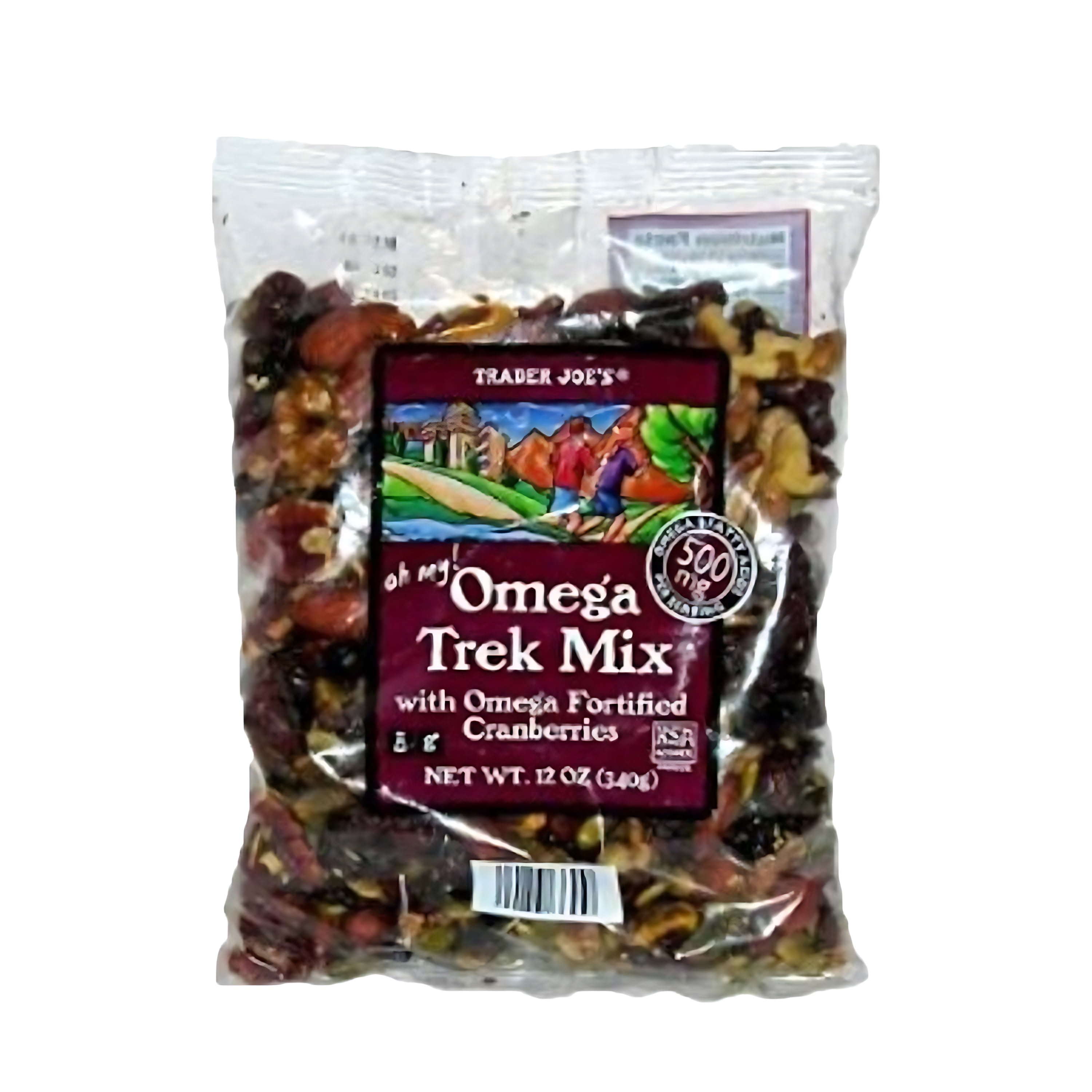 Pack of 1 Trader Joes Omega Trek Mix with Omega 3 Fortified Cranberries ...