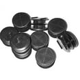 (Pack of 10) 1" Round Black Plastic Tubing Plug (14-23 Gauge 0.84"-0.95 ...