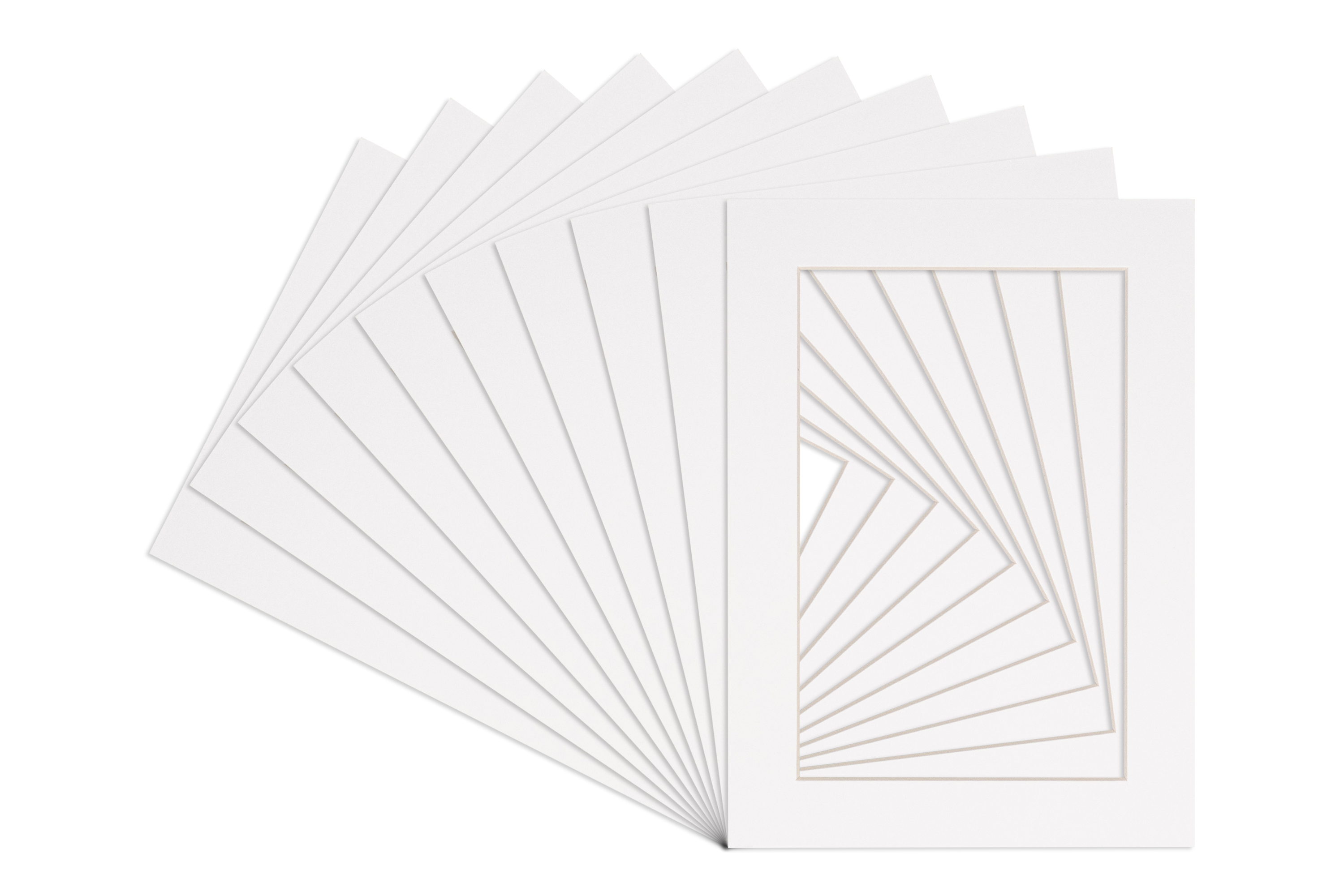 Pack of 5 11x14 White Picture Mats Bevel Cut for 8x12 Pictures ...