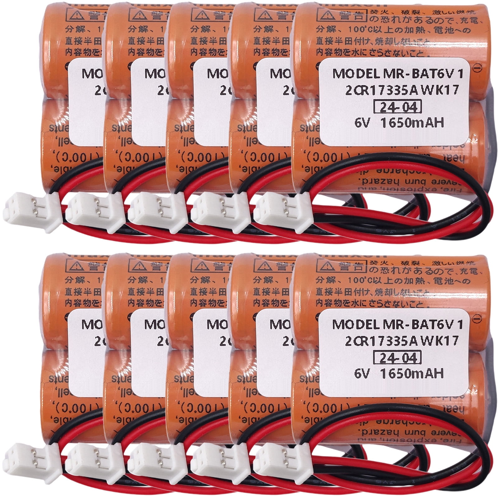(Pack of 10)1650mAh 6V MR-BAT6V1 2CR17335A WK17 Battery Pack for M80 ...