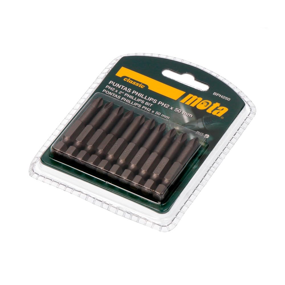 Pack of 10 Bit PH 2 x 50 mm 1/4" BPH250 Steel - Walmart.com
