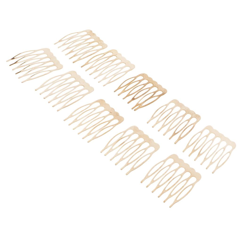 Pack of 10 Blank Hair Comb Side Combs Hair Accessory 6 - Walmart.com