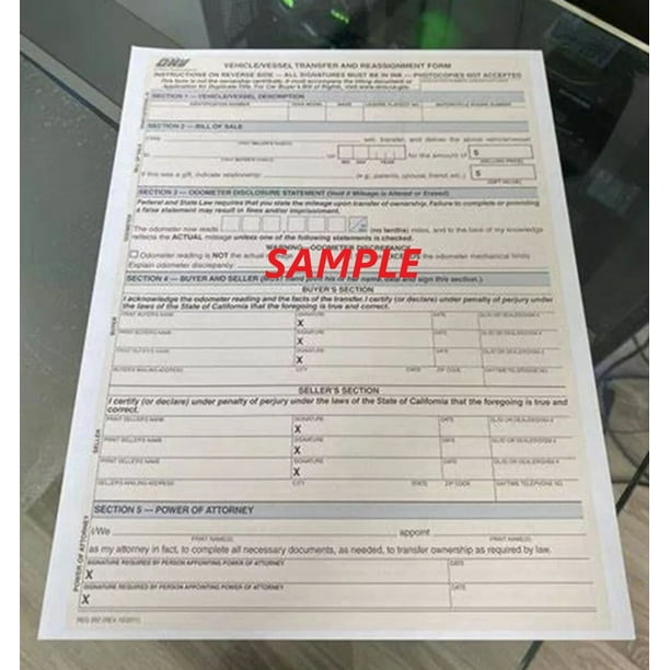 Pack of 10 Brand NEW California DMV (DEPARTMENT OF MOTOR VEHICLES) Bill ...