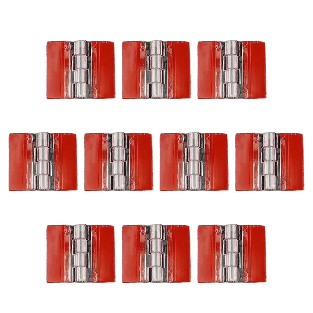 Pack of 10 Clear Acrylic Hinges with Adhesive Designs Invisible Hinges ...
