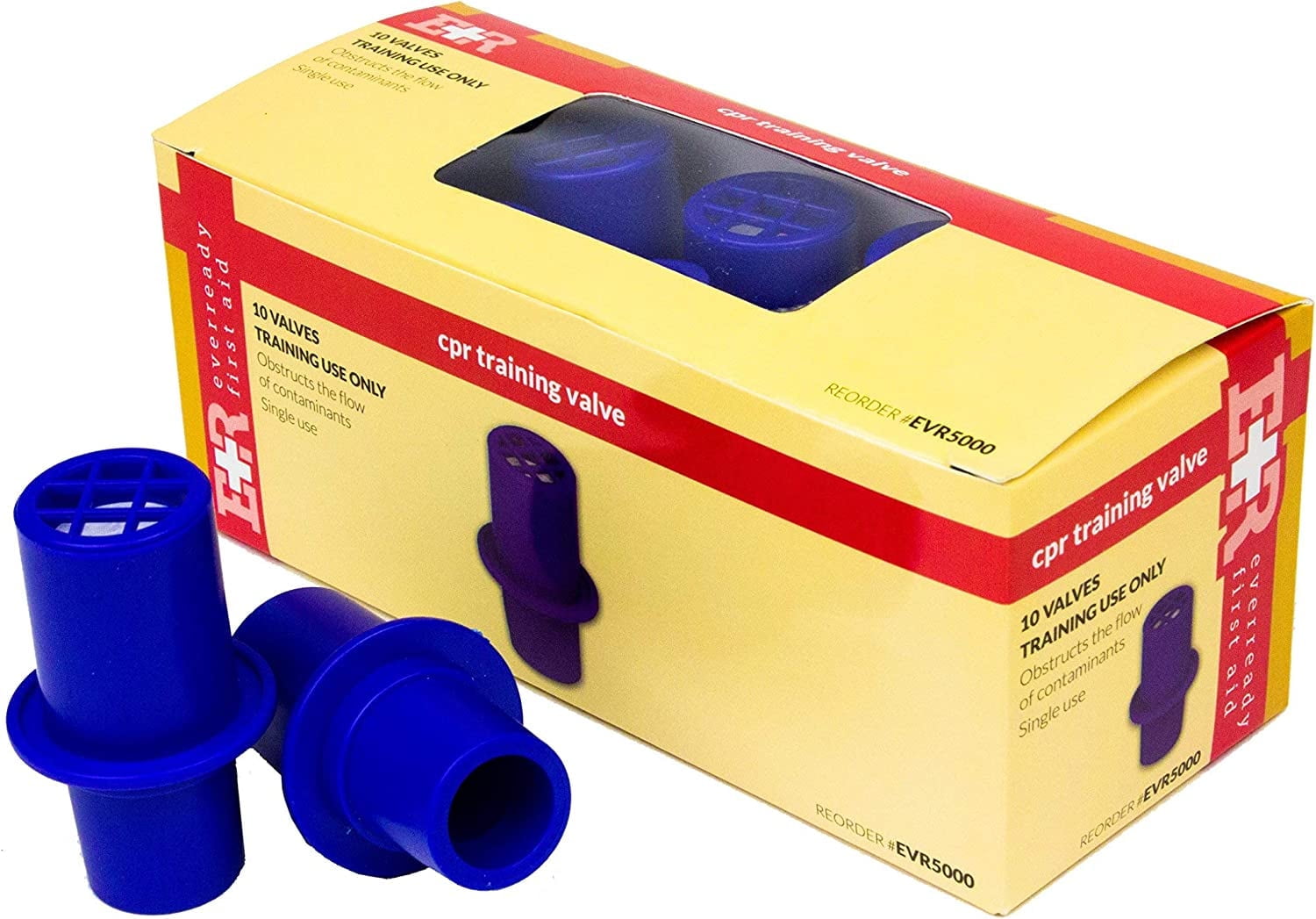 Pack of 10 Disposible CPR Rescue Mask Training Valves Ever Ready First ...