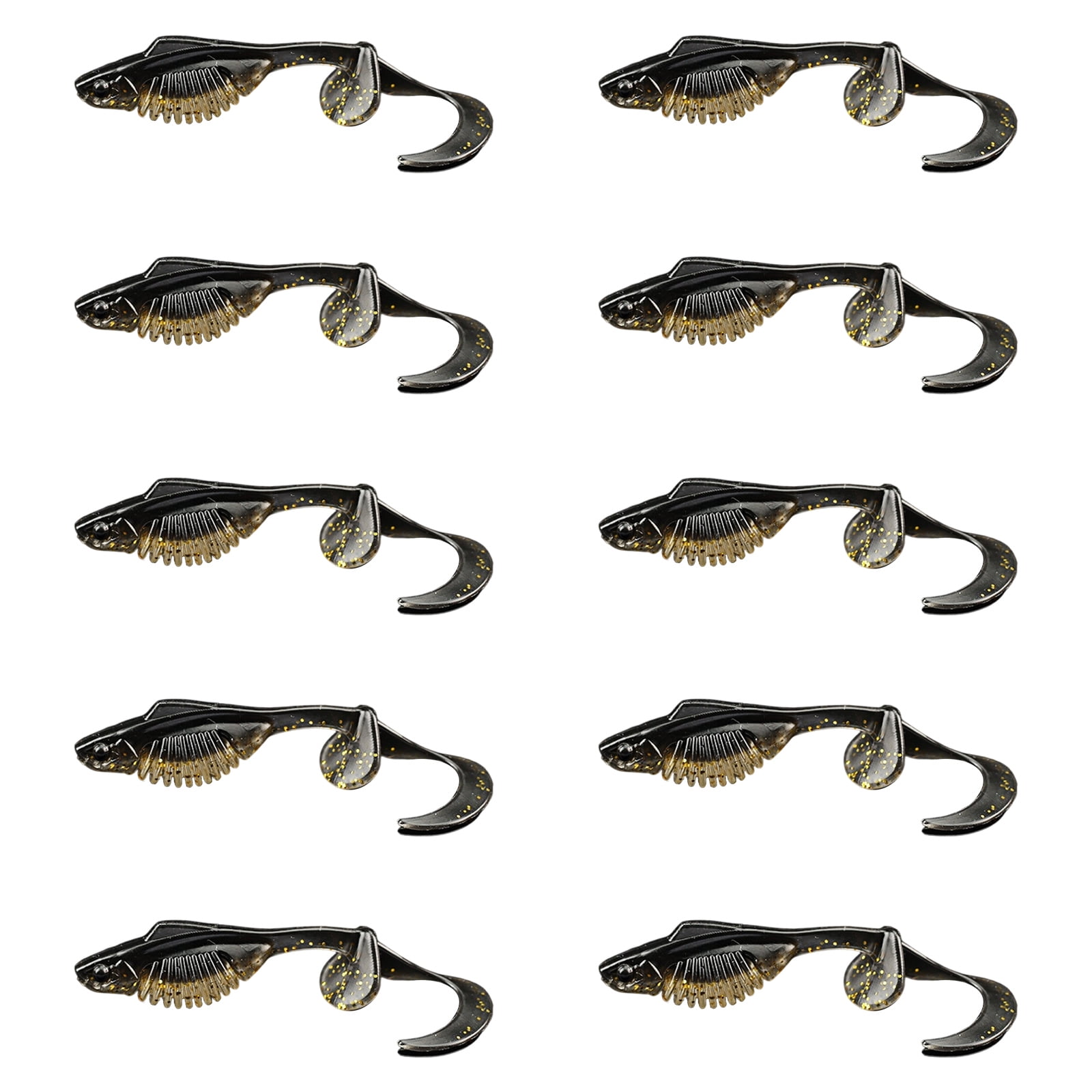Pack of 10 Double Action Twist Fishing Lures with High Sensitivity for ...