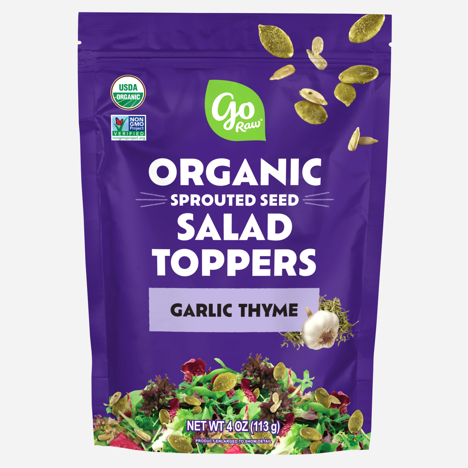 (Pack of 10), Go Raw Garlic Thyme Sprouted Salad Toppers, 4 oz ...