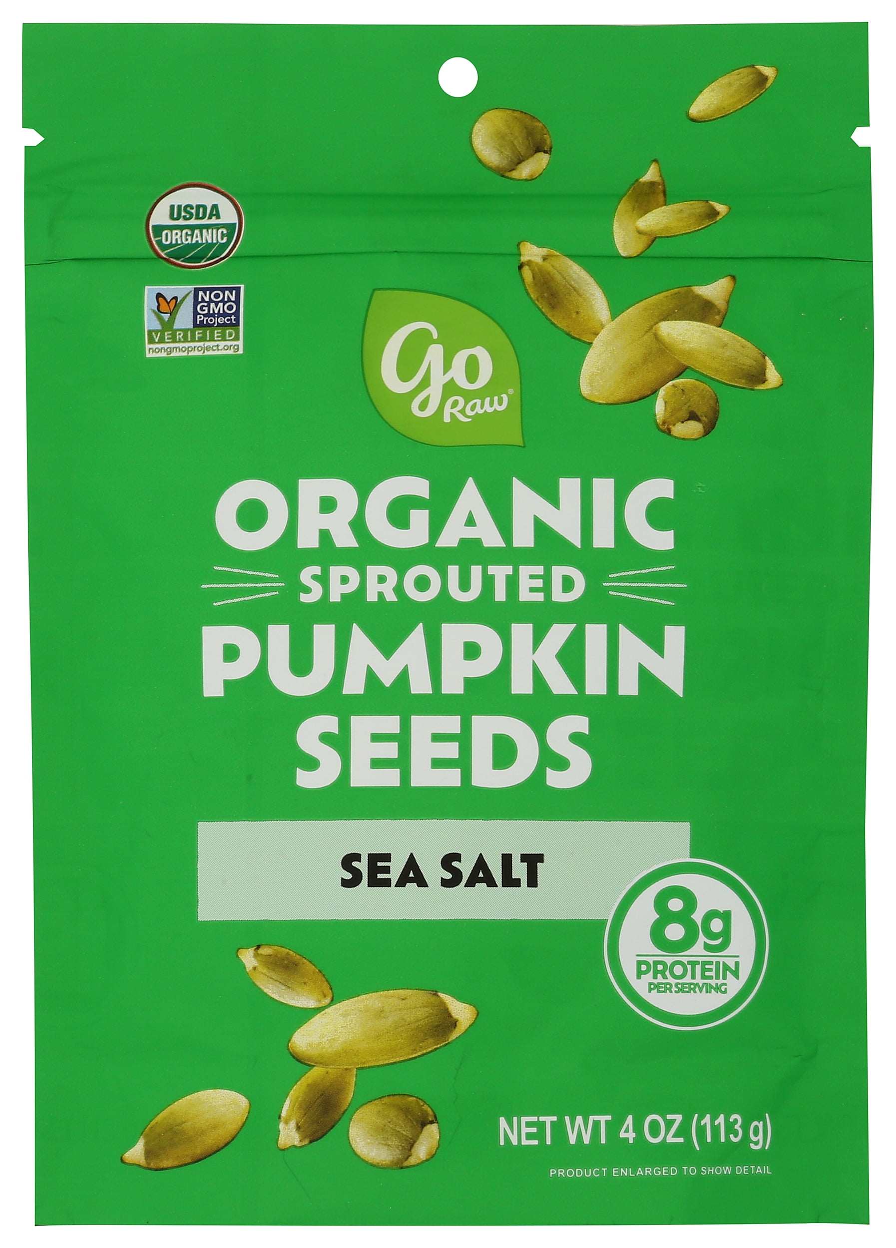 Pack of 10, Go Raw Sea Salt Organic Sprouted Pumpkin Seeds, 4 oz ...