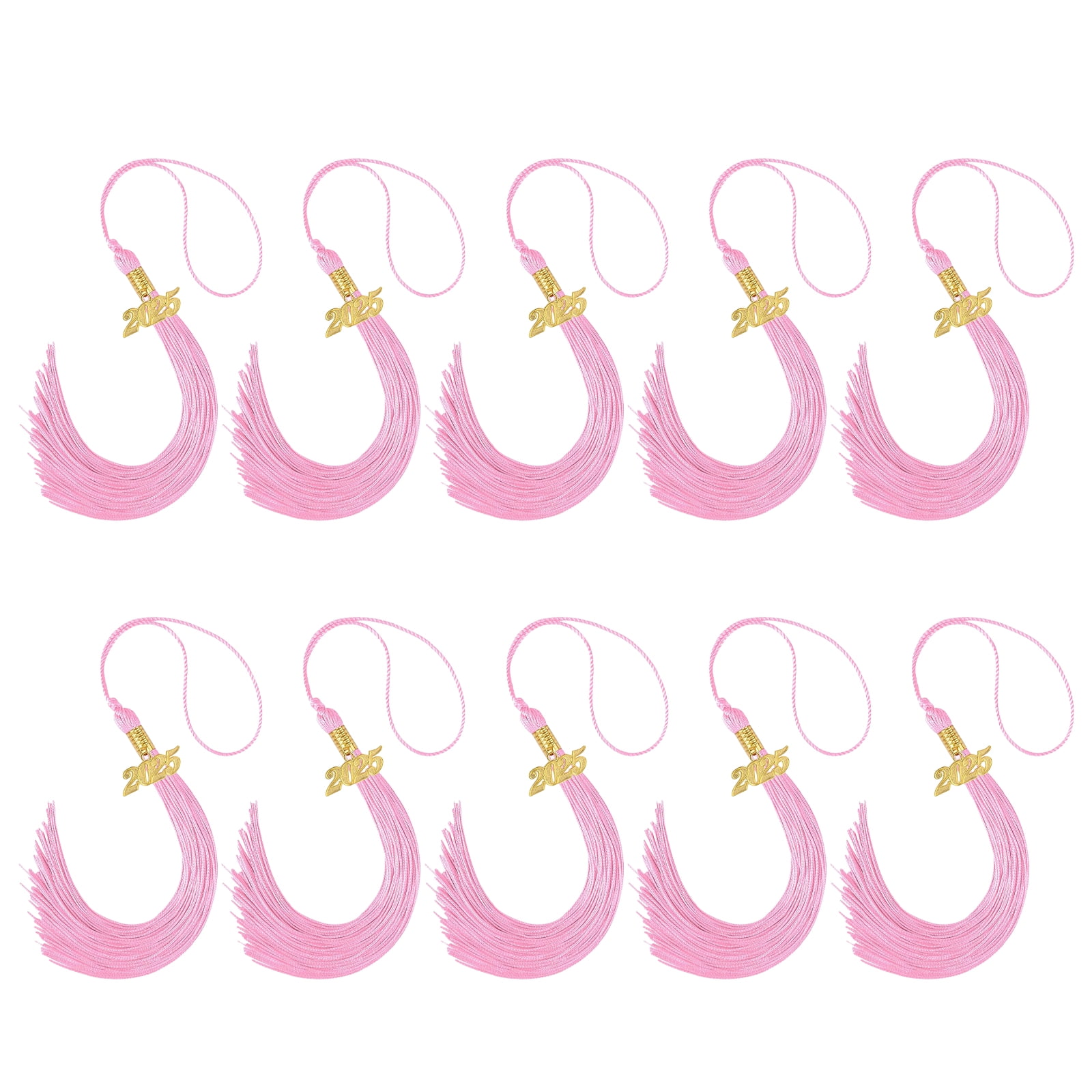 Pack of 10 Gold Charm Graduation Caps Tassels 2025 for Caps Decorations ...