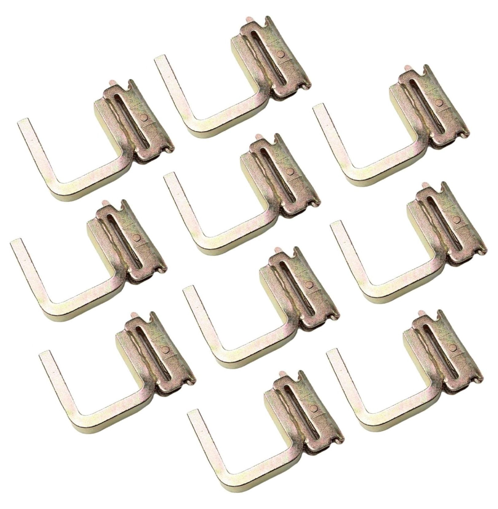 (Pack of 10) Heavy Duty E Track 2" Finger Square J Hook Fitting - 3/8 ...