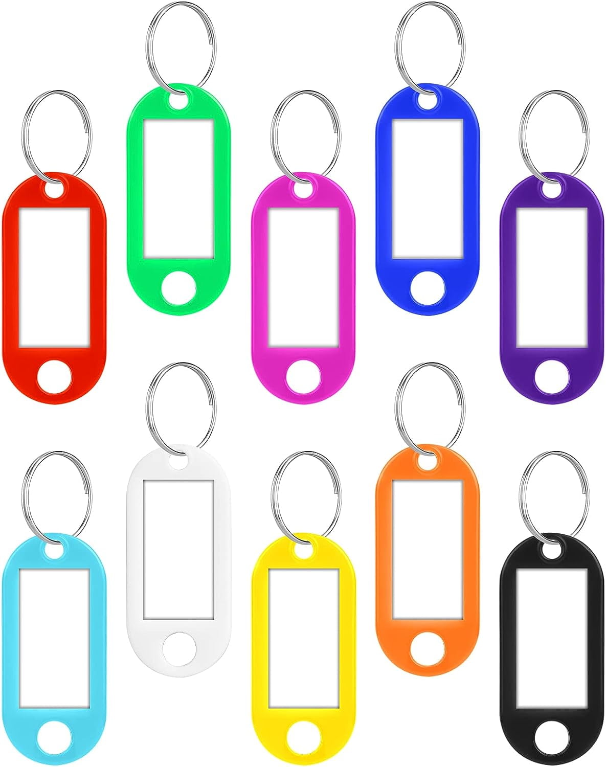 Pack of 10 Key Fobs for Writing, Key Tags Labeling, Suitcase Name Tags ...