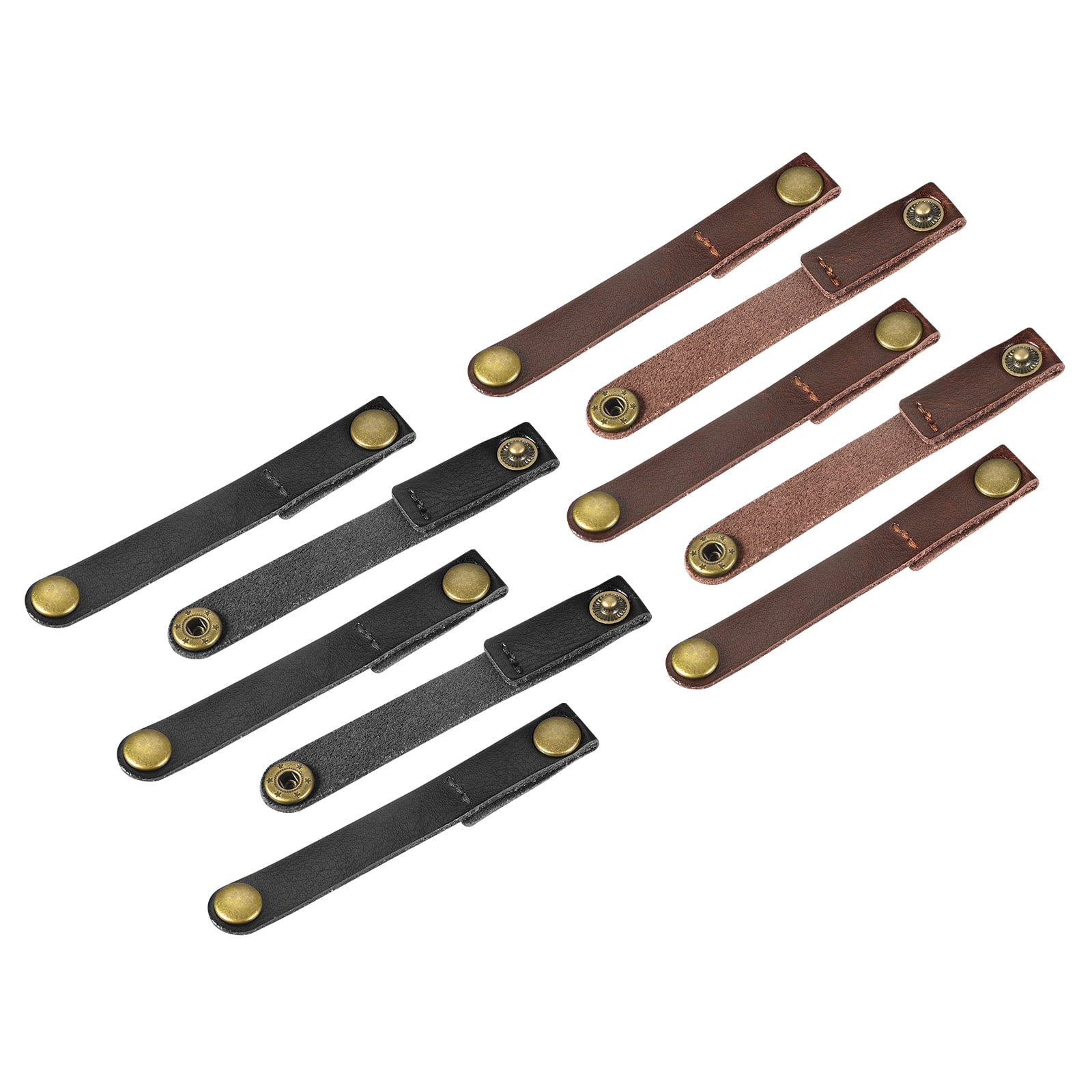 Pack of 10 Leather Cable Straps Cable Ties for USB Cables, Headphone ...