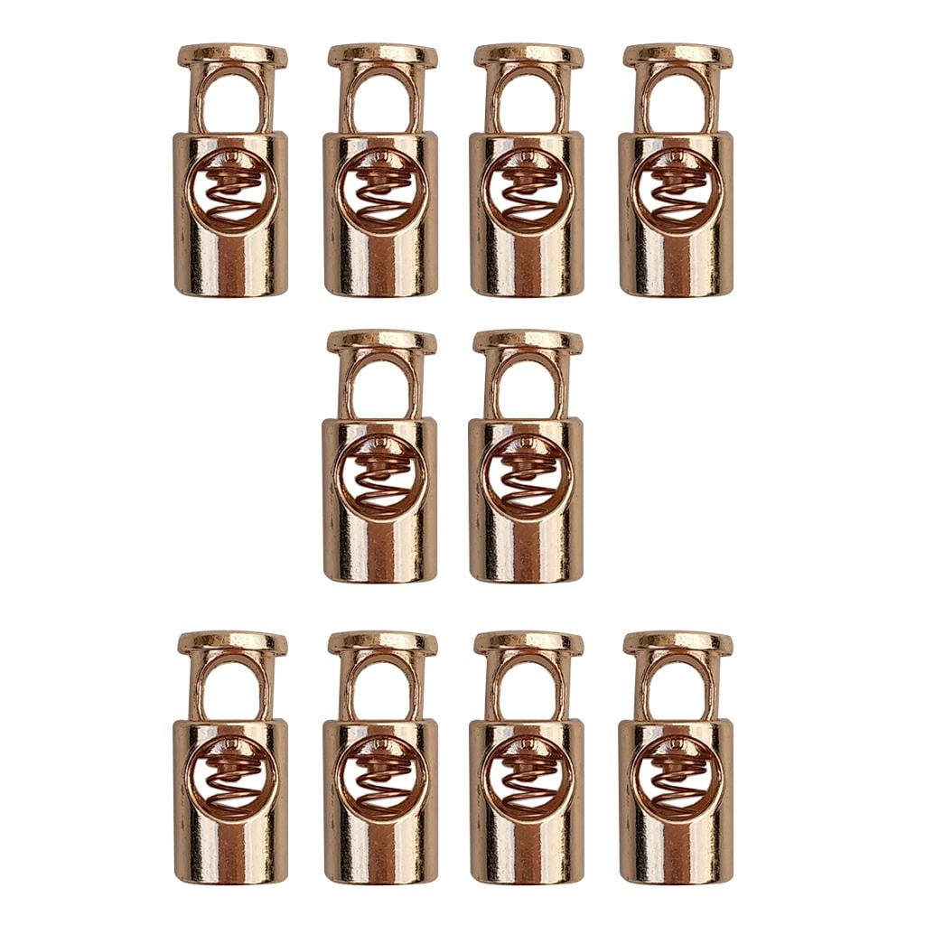 Pack Of 10 Metal Toggle Spring Stop Single Hole String Cord Locks End Stopper Accessories