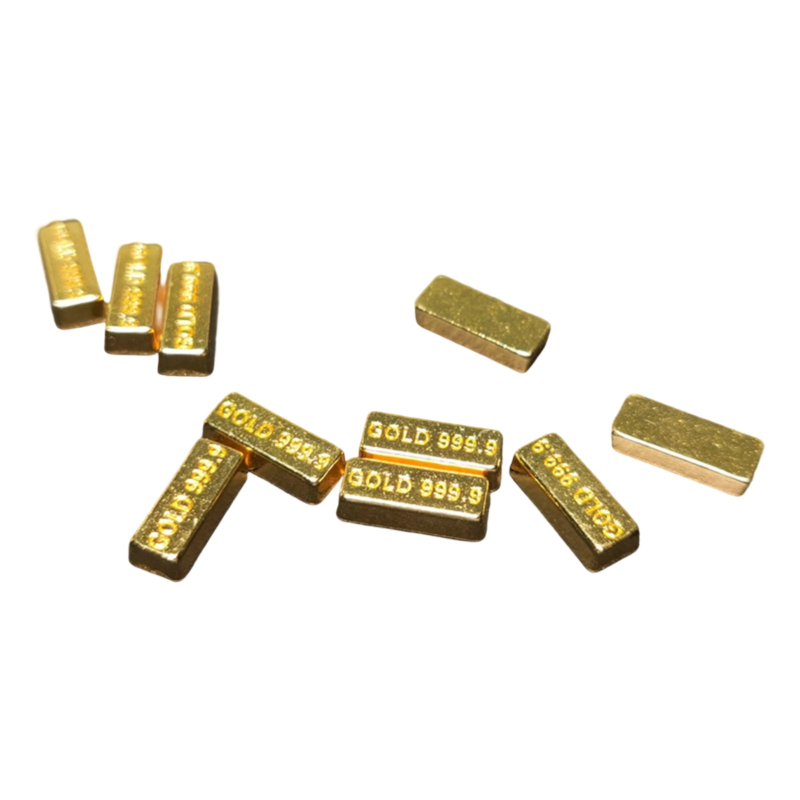 Pack of 10 Miniature Gold Brick Replicas for 1/12 Scale Dollhouses ...
