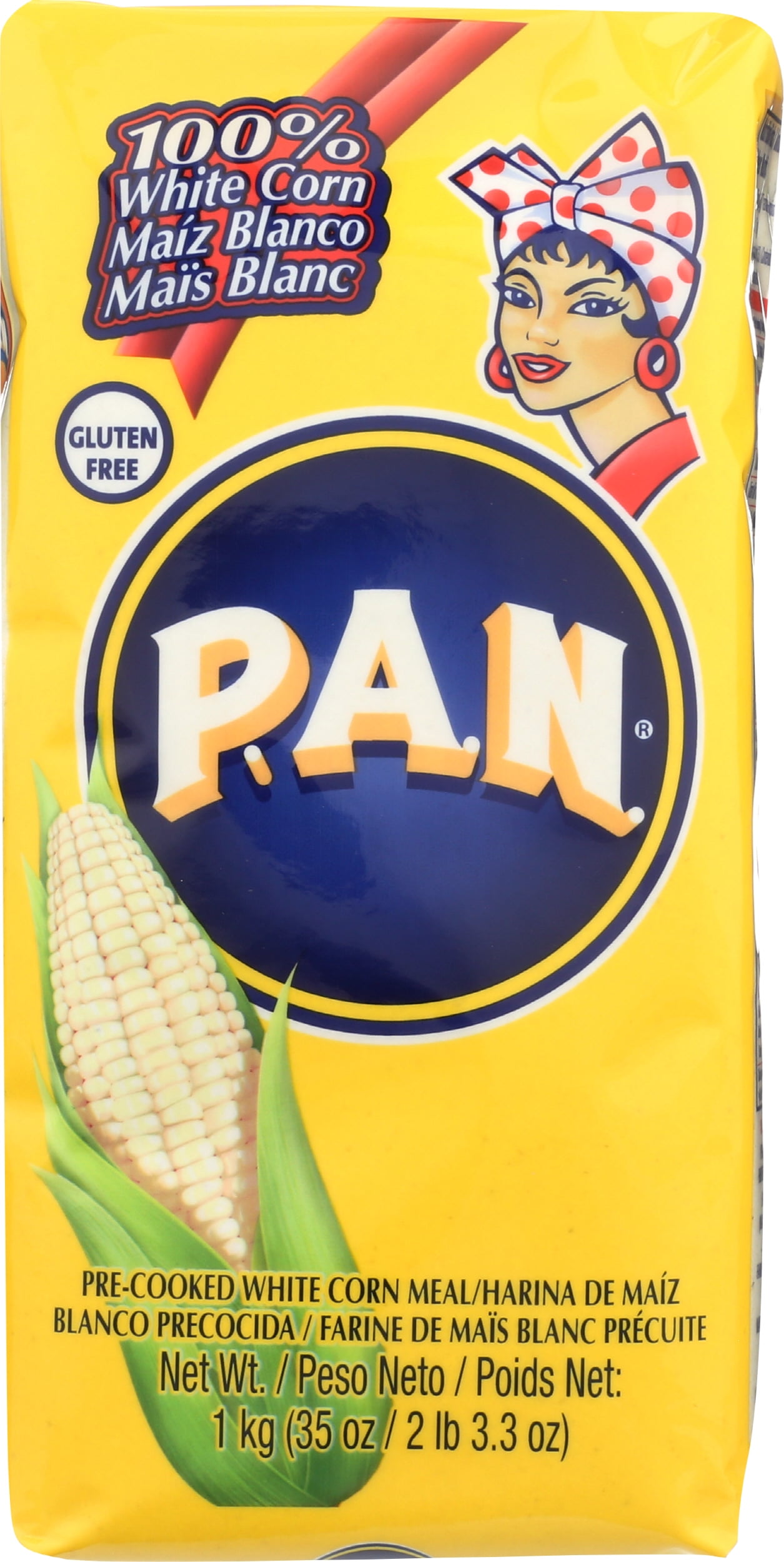 Pack of 10, Pan Harina White Corn Meal, 35.27 oz - Walmart.com