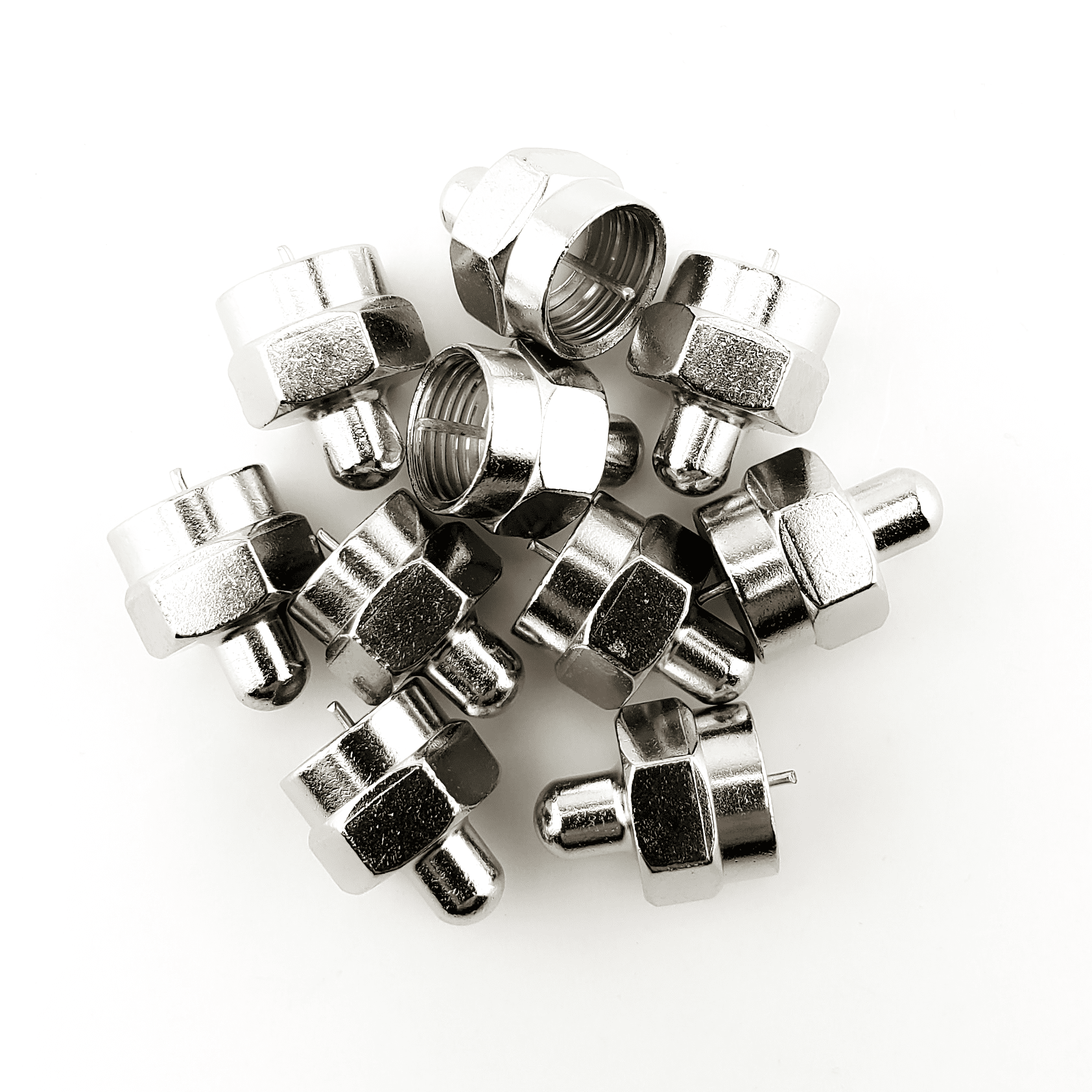 SatelliteSale Pack of 10 F-Type 75 Ohm Coaxial Terminator, Resistor ...