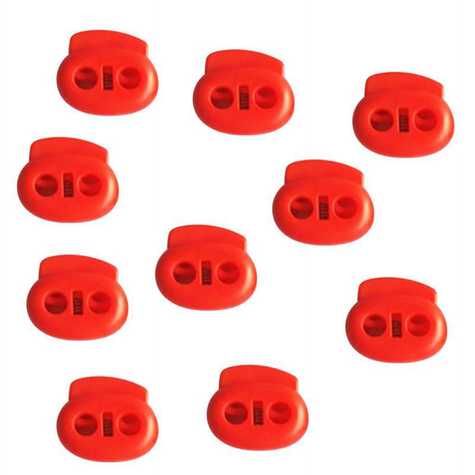 (Pack of 10) Plastic Bean Cord Locks Stopper Toggle Rope Clamp 2-Holes ...