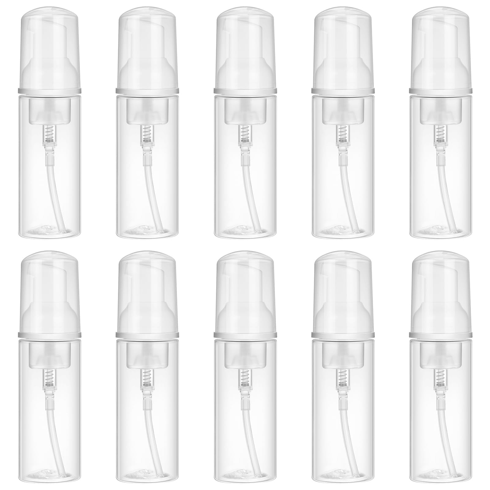 Pack of 10 Plastic Foam Dispenser Bottle 1.7oz Mini Foaming Pump ...