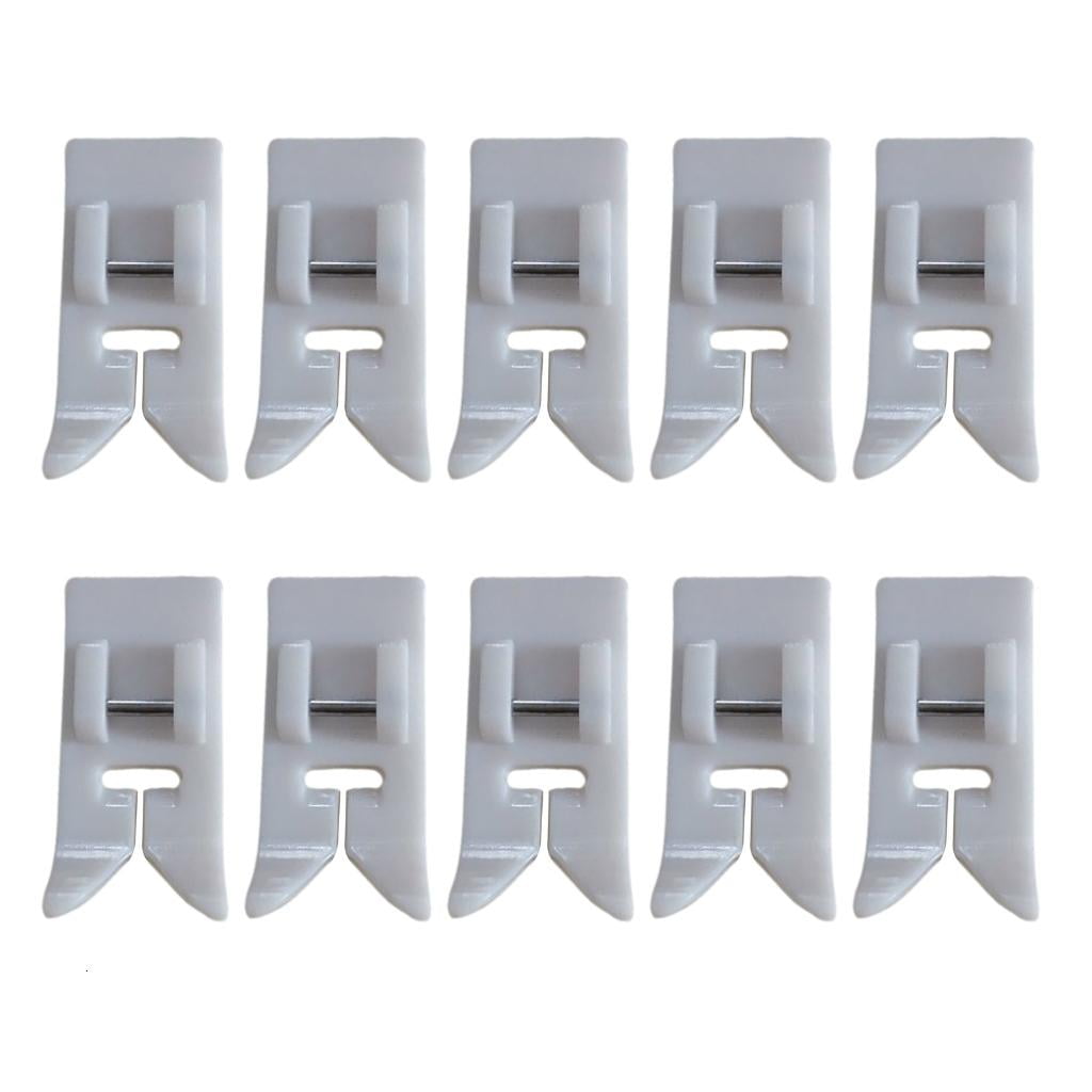 Pack of 10 Plastic Presser Feet Sewing Machine Part for Single Needle ...