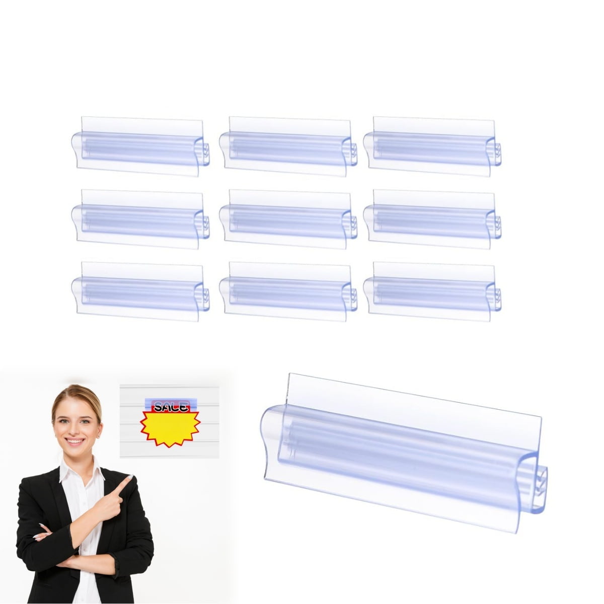 Pack of 10 Portable Sign Holder,PVC Wall Mount Sign Holders for ...
