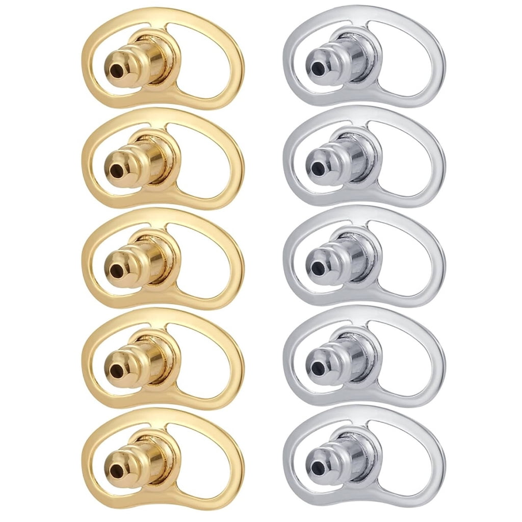 Pack of 10 Practical Metal Earring Backs Portable Earring Backs Pigs ...