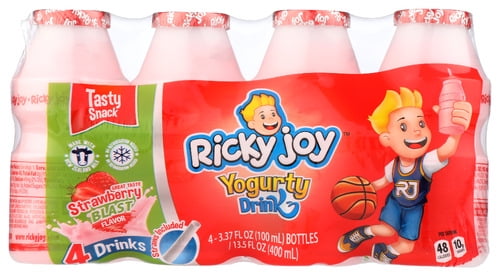 (Pack of 10) Ricky Joy Strawberry Blast Yogurty Drink 13.5 Fo - Walmart.com