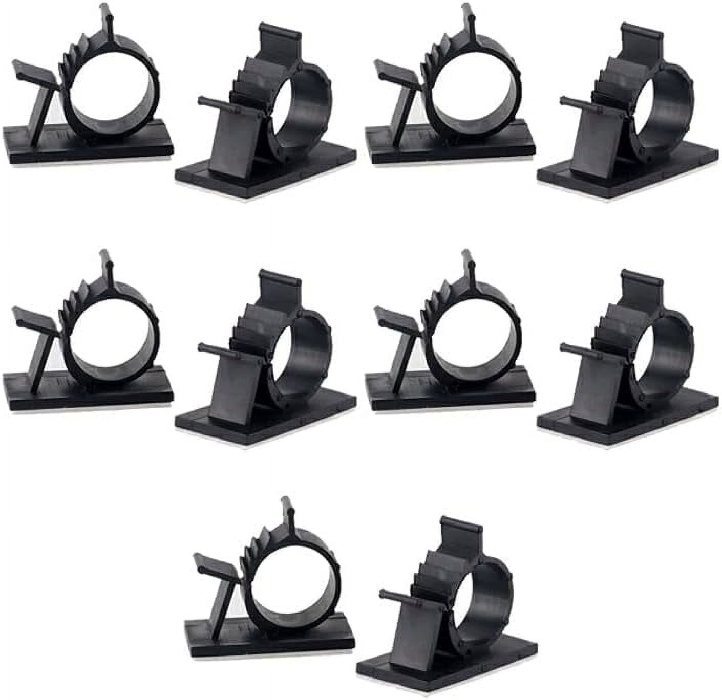 Pack of 10 Self-Adhesive Cable Clip Plastic Office Data Line Wire ...