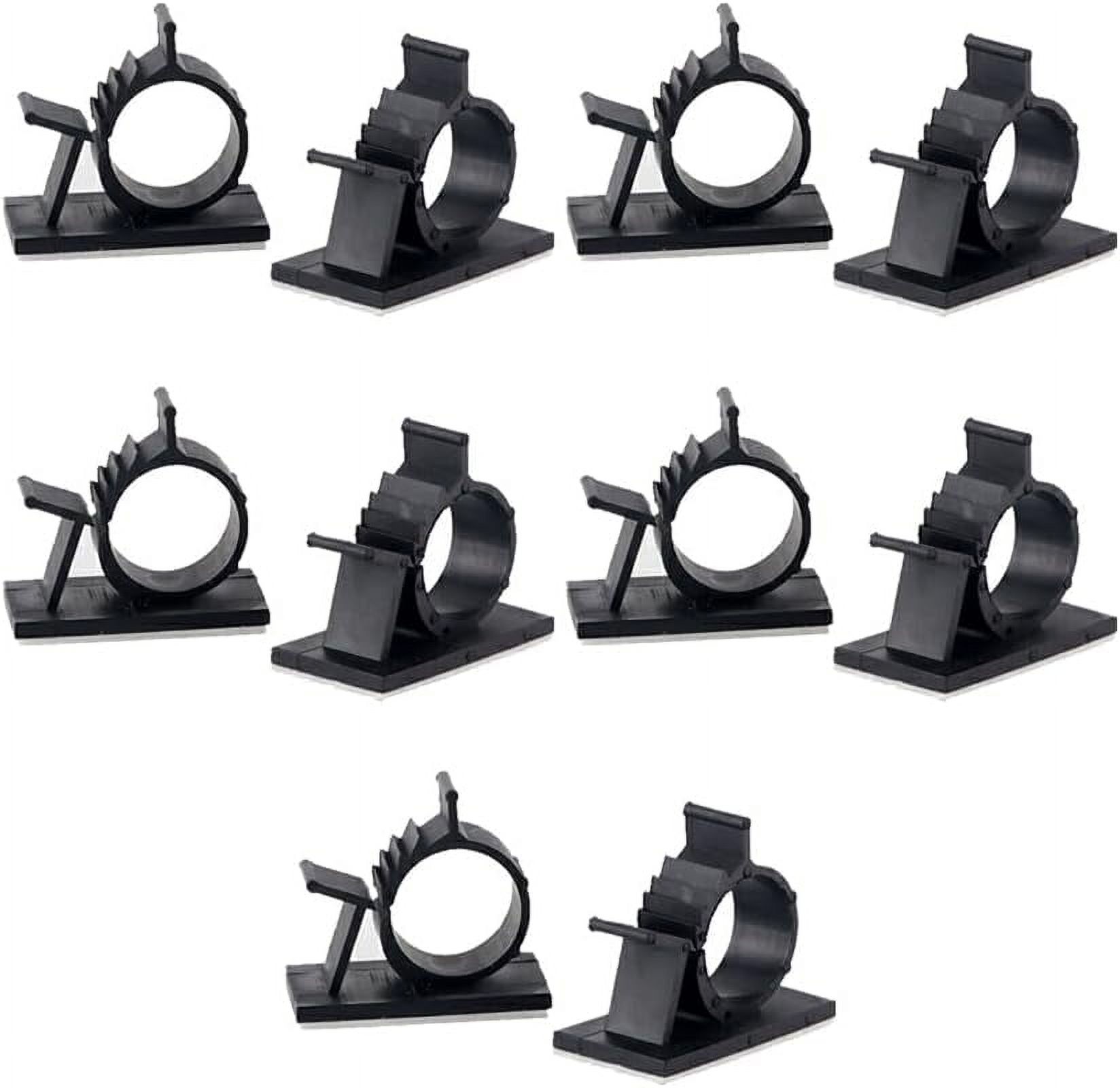 Pack of 10 Self-Adhesive Cable Clip Plastic Office Data Line Wire ...