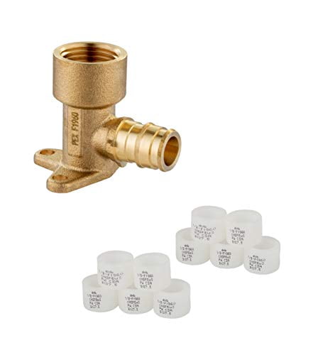 (Pack of 10 Sets) EFIELD Pex A Expansion Brass Fittings 1/2"x 1/2" Female NPT Drop-ear Elbow ...