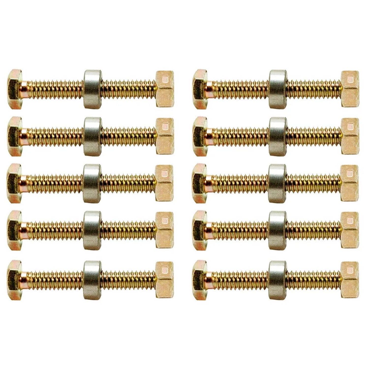 Pack of (10) Shear Pins w/ Spacers & Nuts Fits John Deere Snow Blowers ...