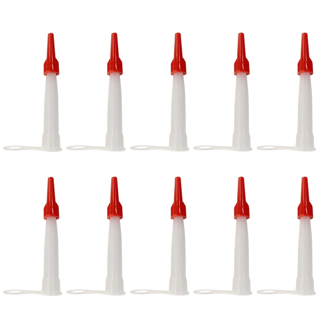 Pack of 10 Silicone Sealant Nozzle With Attached Caps for Caulking Tool ...