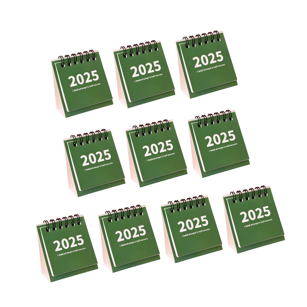 Pack of 10 Simple Desk Calendar for 2025, Monthly Calendars, Easy Carry ...