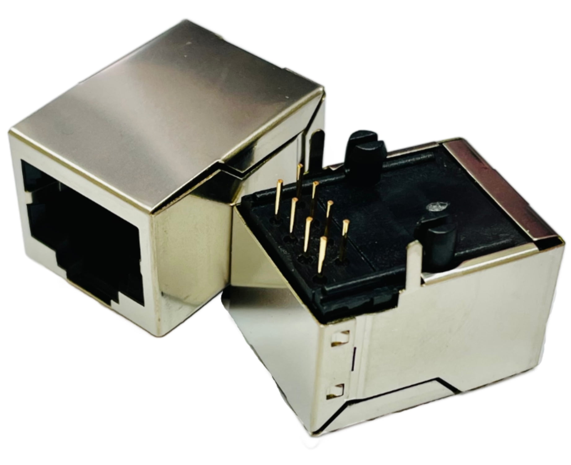 Pack of 10 Socket Side Entry Shielded Short Body RJ45 8P8C PCB Mount ...